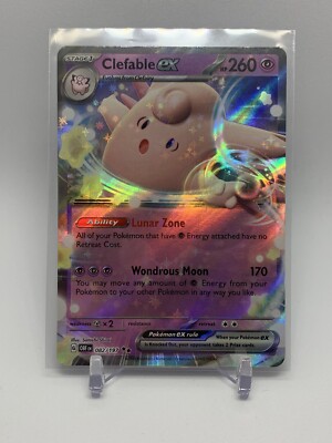 Pokémon TCG Clefable ex SV03: Obsidian Flames 082/197 Holo Double Rare ...