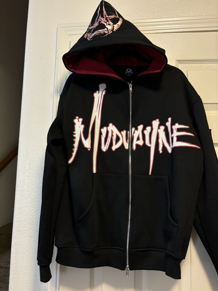 MUDVAYNE 2024 Concert Zip Hoodie Size Small Megadeth Tour Patch Sewn ...