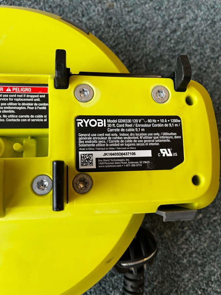 RYOBI GDM330 Retractable Cord Reel module for GDO Garage Door Opener | eBay