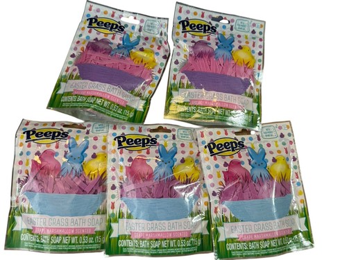 Lot Of 5 Peeps Easter Grass Bath Soap Grape & Cherry | eBay