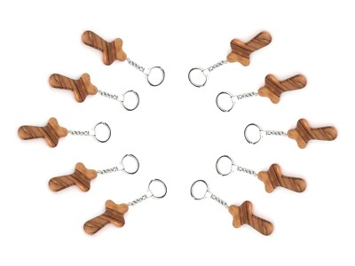 10 Pcs Olive Wood Hand Holding Comfort Crosses Key Chain Key Ring Hand ...