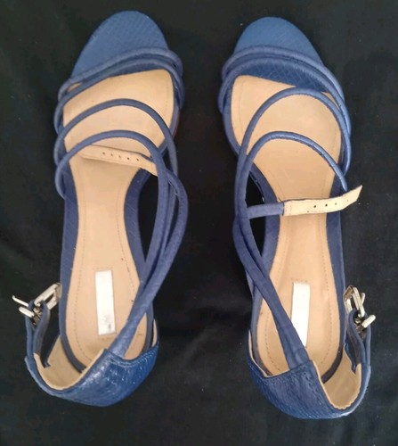 Schutz Sandals 8 Blue PO Great Condition | eBay