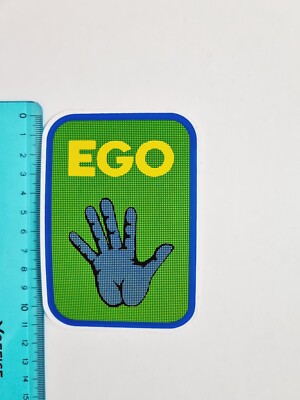 Adhesive Ego Hand Sticker Autocollant Vintage 80s Mens Original | eBay