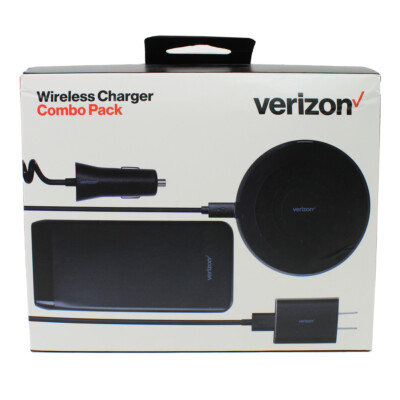 Verizon Power Bundle 6,000 mAh Bank + Car Lightning + Qi Wireless Fast ...