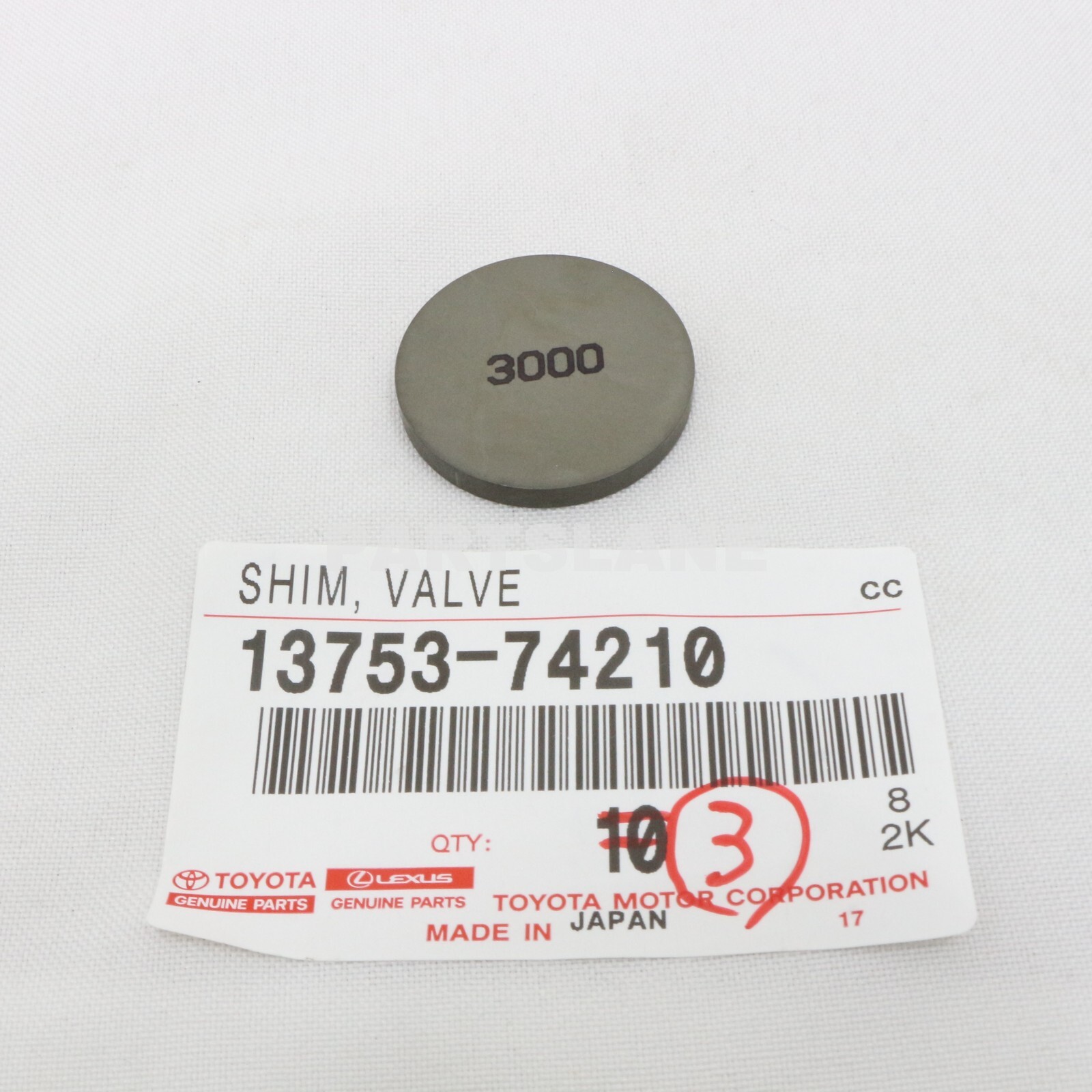 1375374210 Genuine Toyota Shim Valve Adjusting 13753-74210 for sale ...