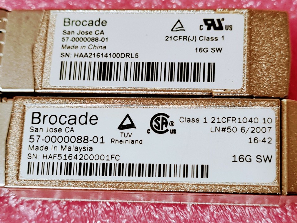 Brocade 16G SW SFP+ XBR-000192 G620 G630 8510 SX6 FC32-48 57-0000088-01 ...