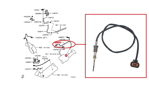 FOR MITSUBISHI SHOGUN PAJERO MK4 3.2D EXHAUST GAS TEMP DPF SENSOR 06 ...
