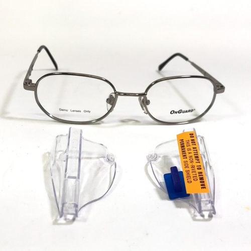 OnGuard Safety Eyeglasses Frames OG-085 Silver Z87-2 Side Shields 52-19 ...