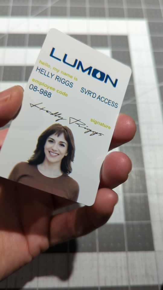 Lumon Industries ID Badge on a Laminated ID Card (severance cosplay ...