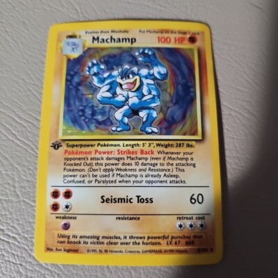 Machamp - 1st Edition - Base Set - 8/102 - Holo-foil Rare - Pokemon ...