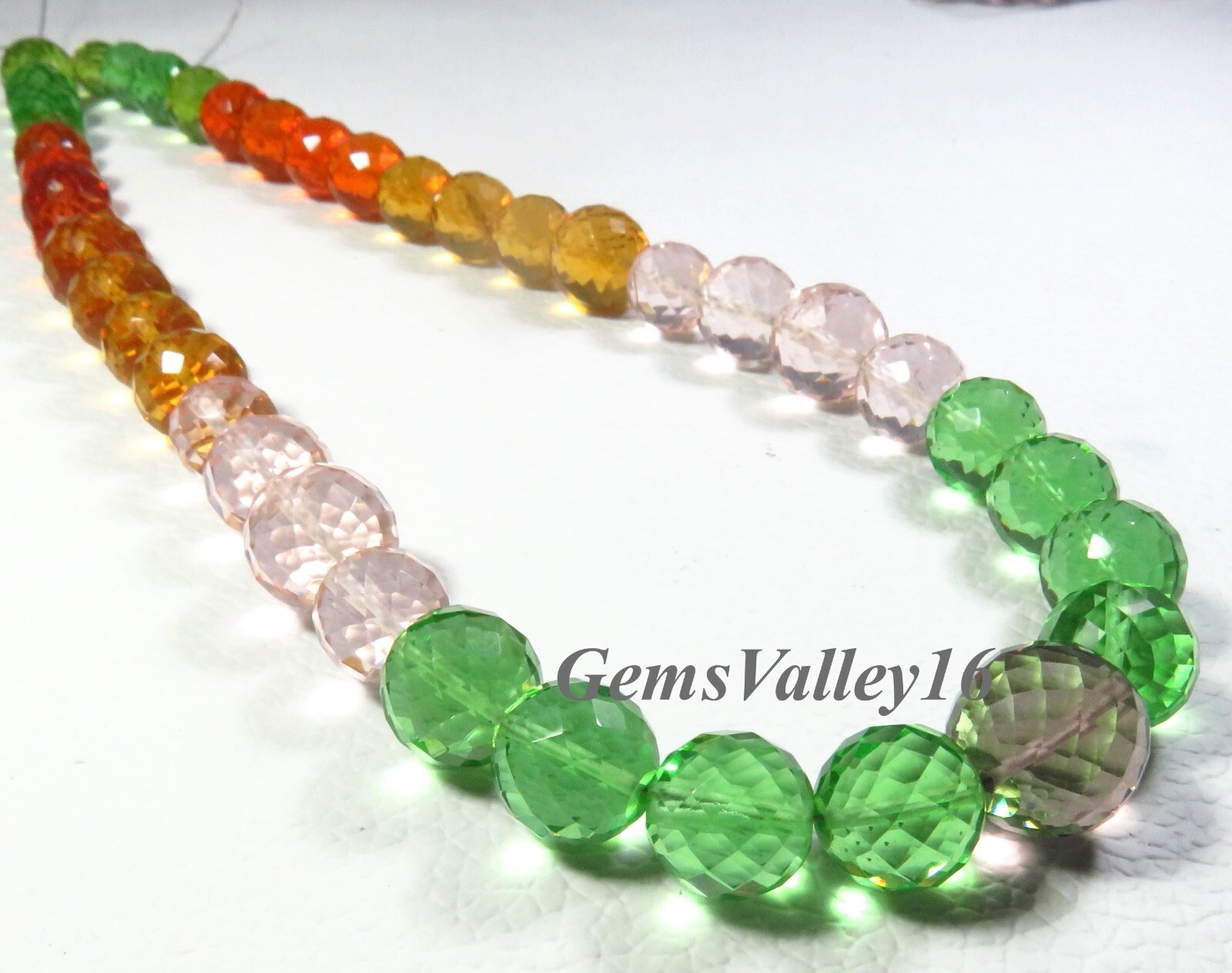 Multi Glass Hydro Quartz Faceted Sphere Balls Beads 8-12mm 15.5"Strand ...