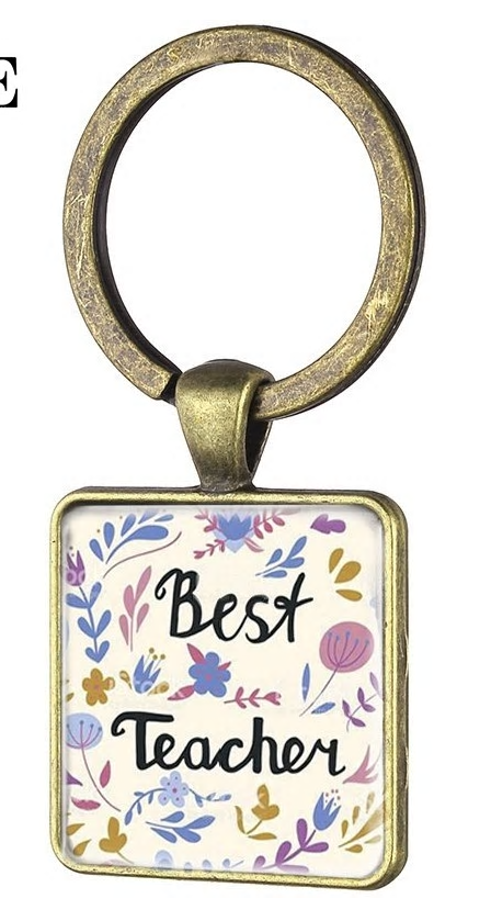 Teacher Heart Pendant Necklace Keyring Jewelry Thank you Love Respect ...