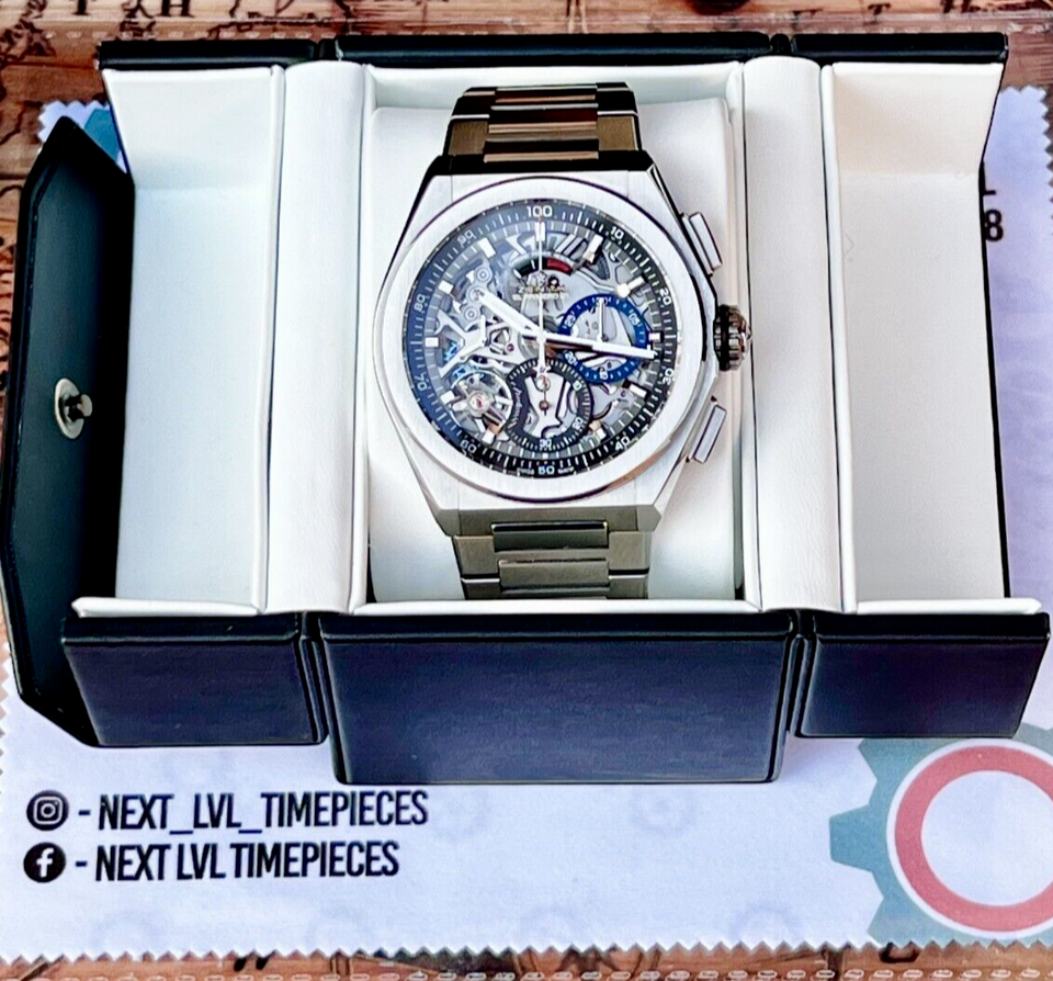 Zenith Defy 21 El Primero Skeleton 44mm Box/Books/Service Papers ($14k ...