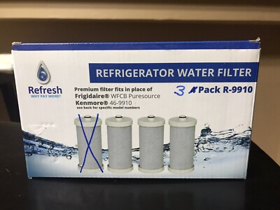 Refresh R-9910 Replacement Refrigerator Water Filter 3 Pack Sealed New ...