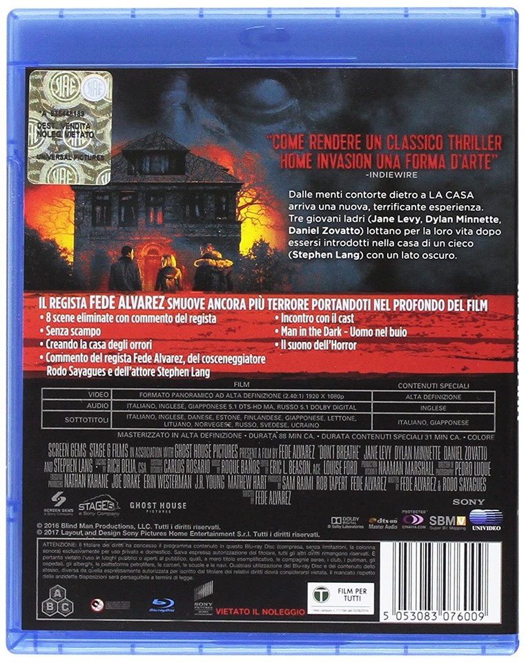 Don't Breathe (English audio. English subtitles) (Blu-ray) (UK IMPORT ...