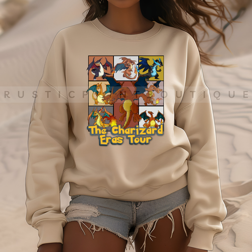 Charizard Tour Crewneck Sweatshirt Special Charizard Collection ...