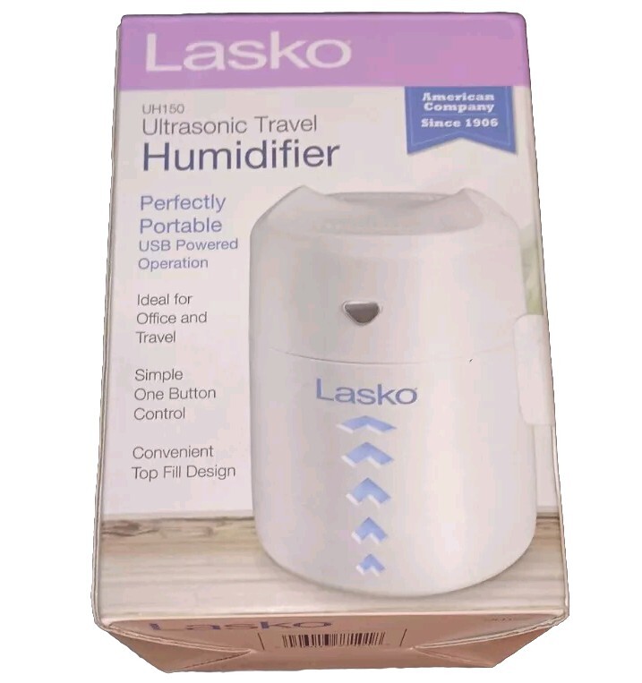 Lasko UH150 Ultrasonic Cool Mist Personal Travel Humidifier w/ Night ...