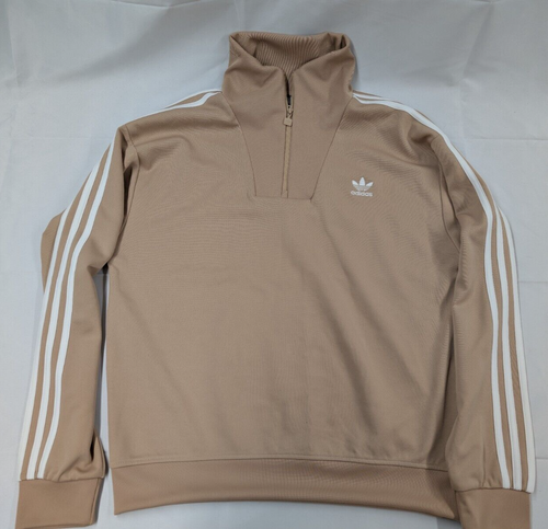 Adidas Originals Funnel Neck Track Top Jacket Beige Men IX5215 Adicolor ...