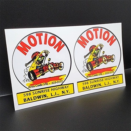 Pair of BALDWIN MOTION PERFORMANCE Vintage Style DECALS / Vinyl ...