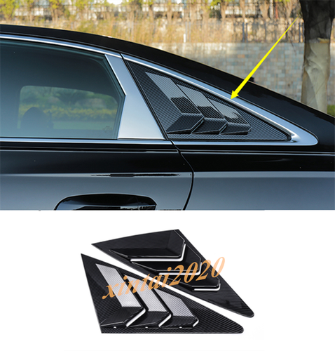 ABS Carbon Fiber Quarter Side Vents Window Louver Cover For Audi A6 C8 ...