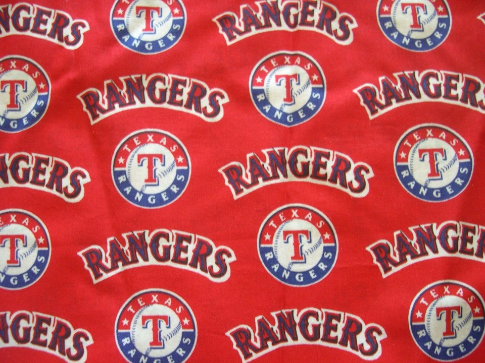 TEXAS RANGERS MLB COTTON FABRIC 46.5" x 19" for Mask FREE SHIP New ...