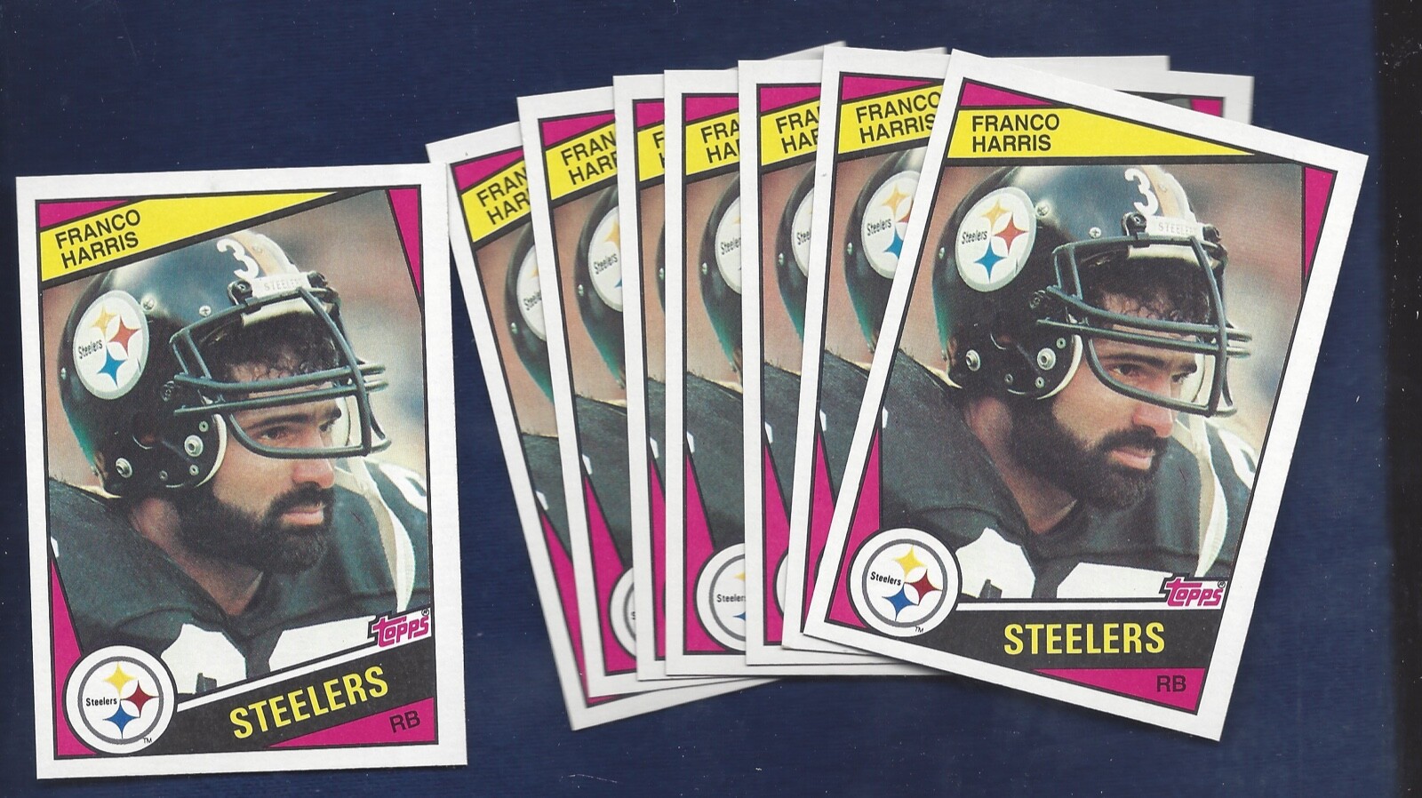 LOT OF EIGHT 1984 TOPPS #165 FRANCO HARRIS RAZOR SHARP PACK FRESH LOW 1 ...
