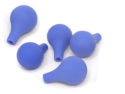 Lot of 5 Pcs Blue Suction Ball Pipette Dropper Rubber Bulb, Fit for 3ml ...