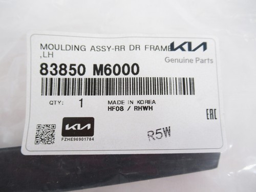 Genuine OEM Kia 83850 M6000 Driver LH Rear Door Reveal Molding Trim 19 ...