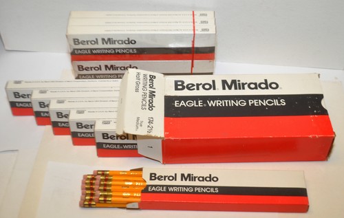 Vintage Berol Mirado 174-2 1/2 True Medium 2 boxes = 24 Writing Pencils ...