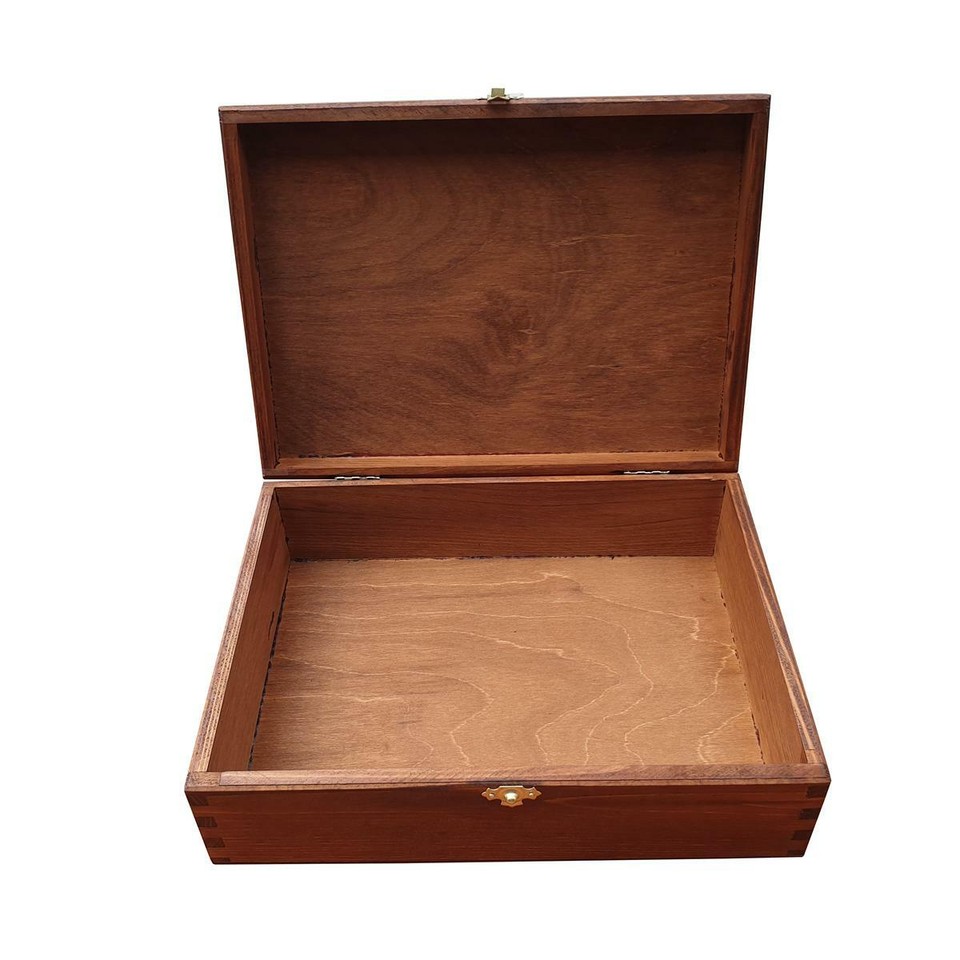 Wooden Box for Paper A4 Size,10 cm Height With Lid Lockable Latch in ...
