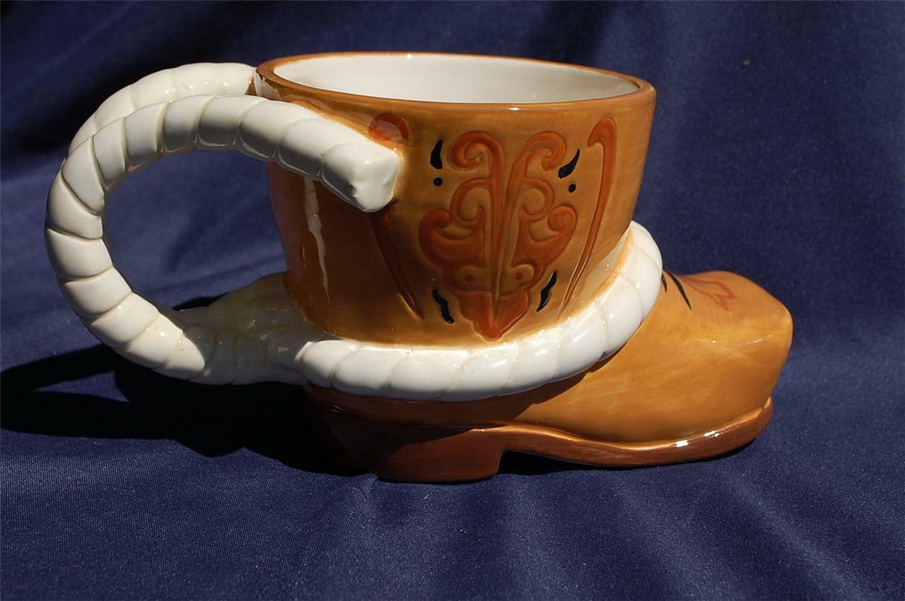 Carnation Coffee Mate Ceramic Coffee Boot MUG Western Style Unique ...