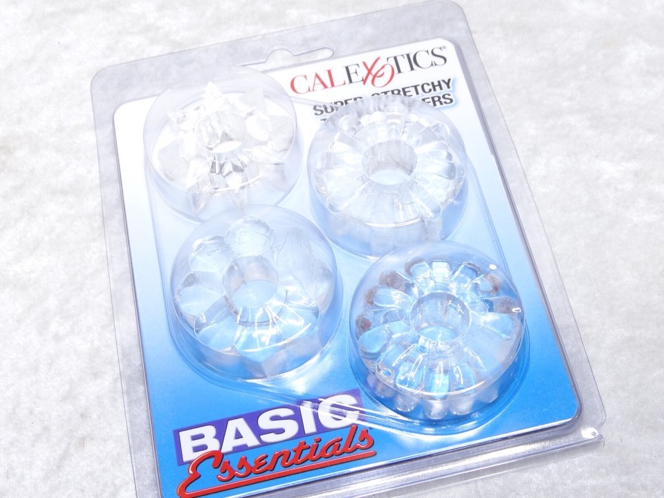 Basic Essentials Super Stretchy Rings Male Delay Prolong Enhancer Rings ...