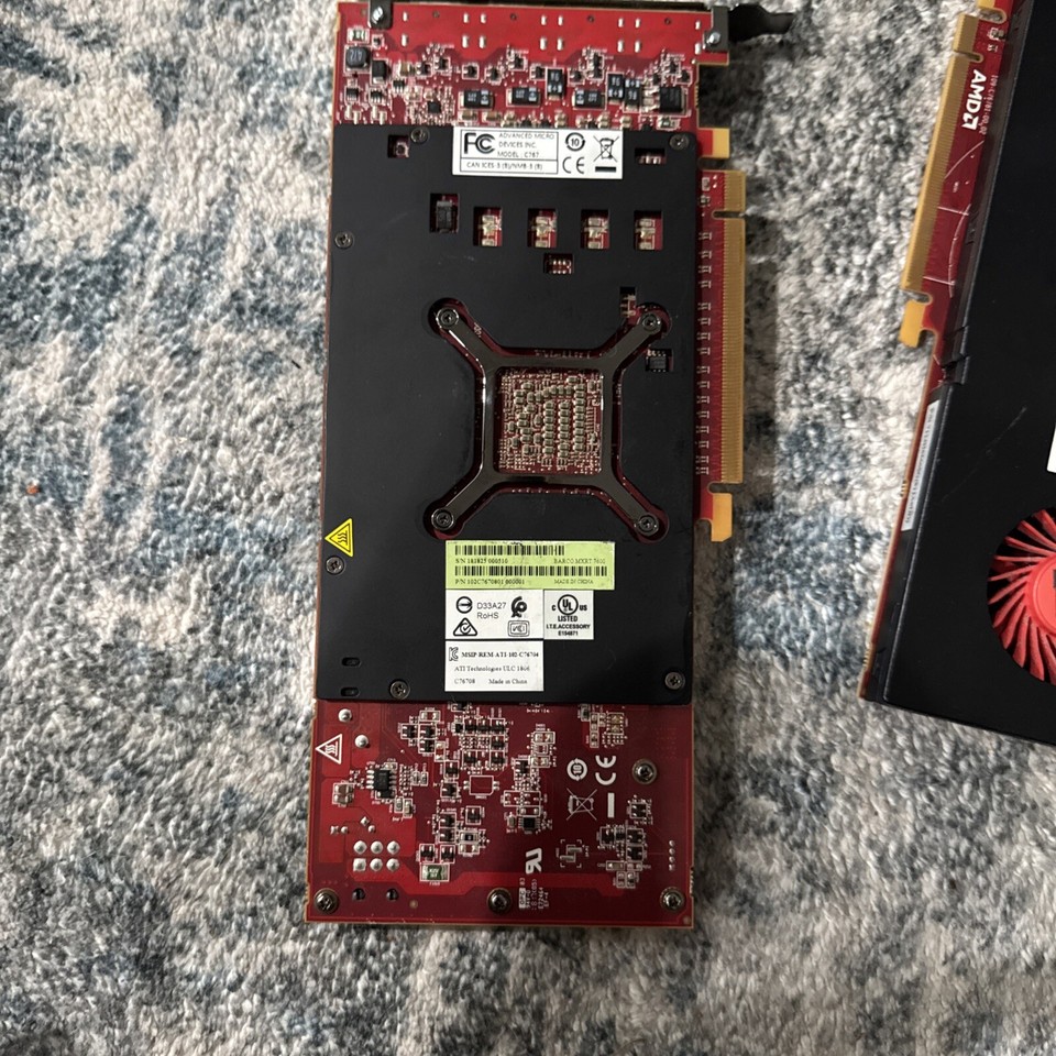 Lot Of 3 Barco AMD MXRT-7600 Firepro W7100 8GB Graphics Video Card GPU ...