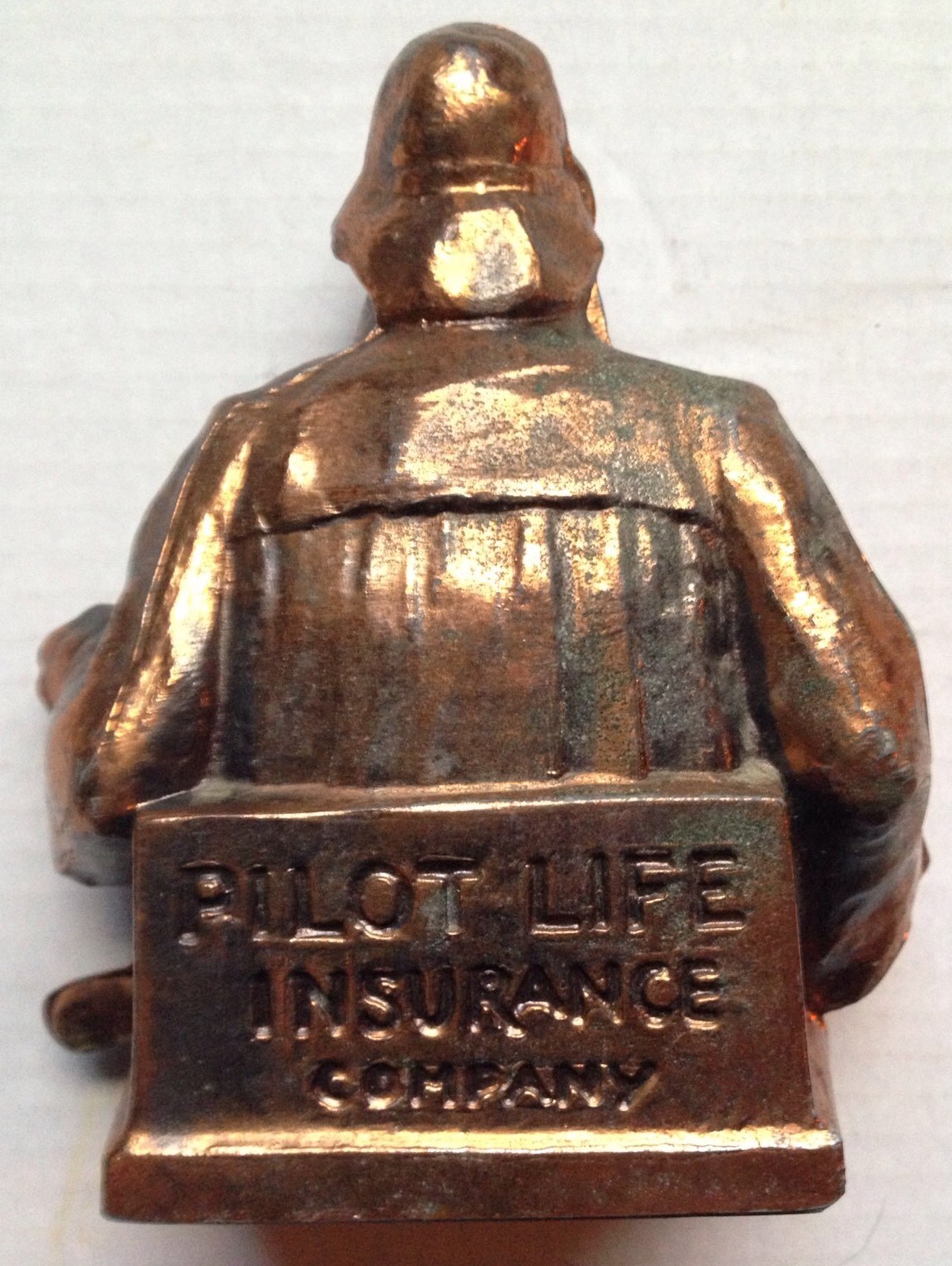 PILOT LIFE INSURANCE COMPANY ADVERTISING COIN BANK, SHIP WHEEL, ART ...