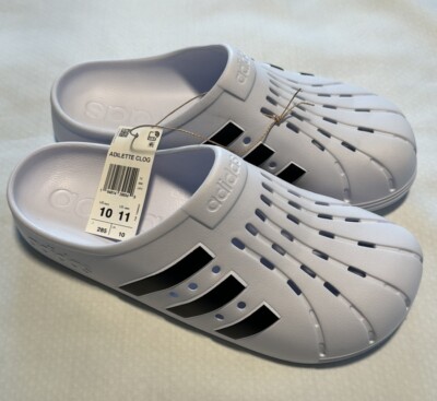 Adidas Clogs Mens 10 White Adilette | eBay