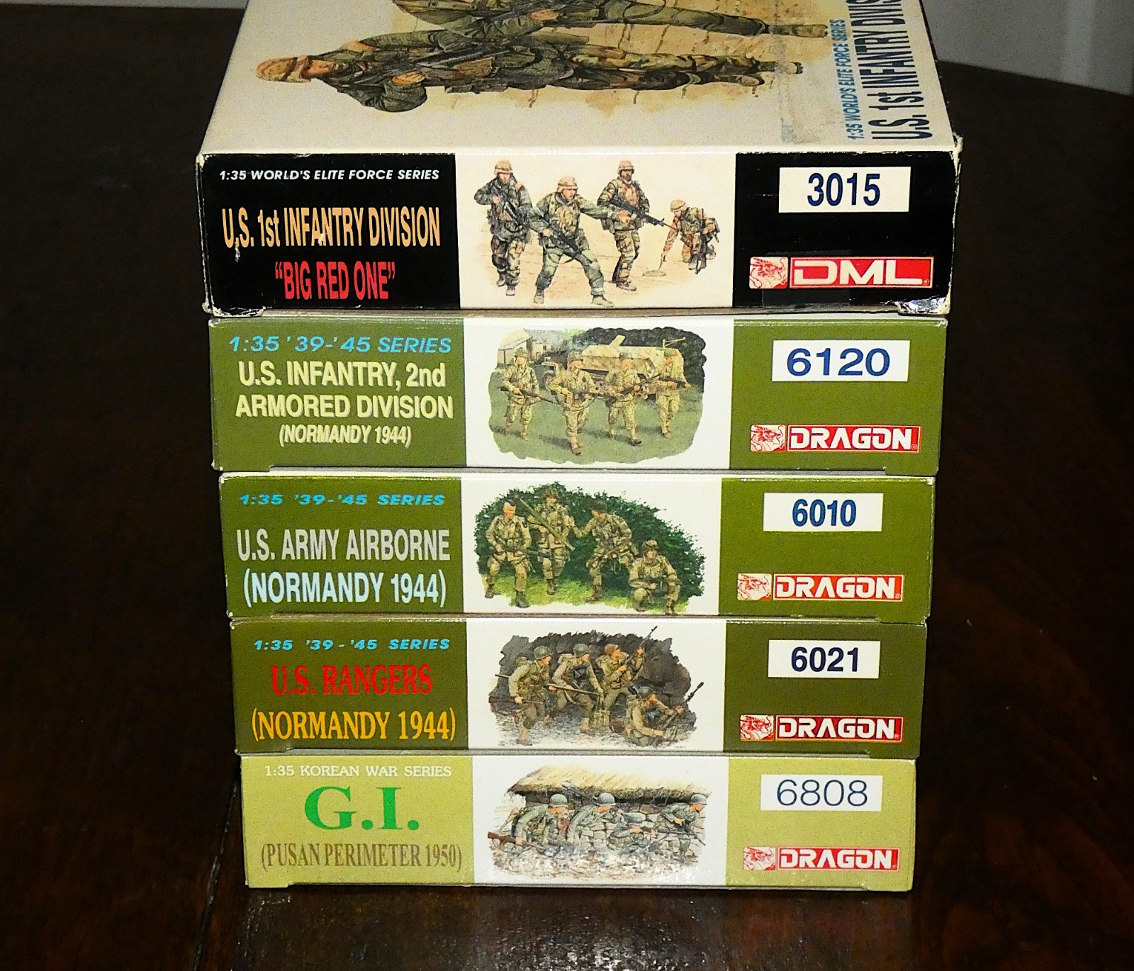 Lot of 5 Dragon DML US Model Kits Figures Soldiers 1/35 Normandy Sealed ...