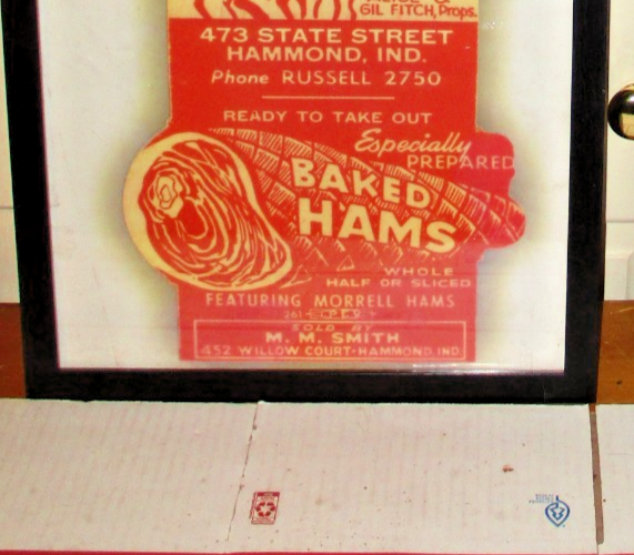 Vintage 1940-50s "THE PIG SANDWICH SHOP" Window Advertising Placard ...