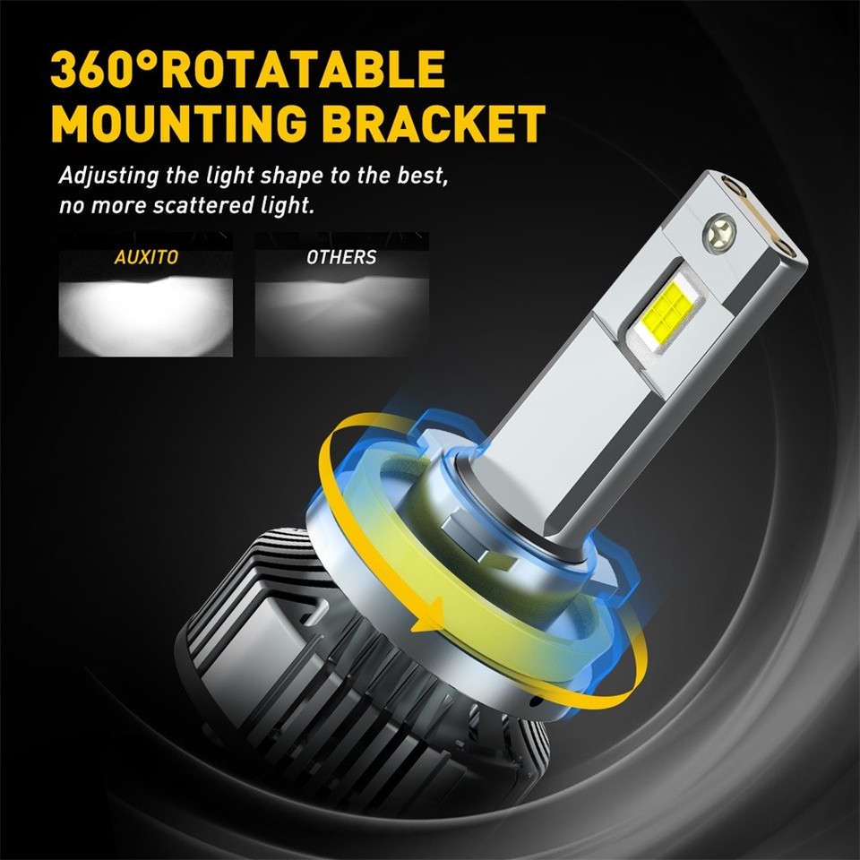 AUXITO H11 9005 H13 9012 D1S D3S D2S D4S LED Headlight Bulbs High Low ...