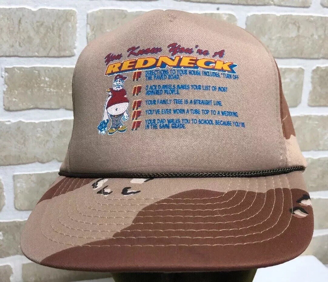 You Know You’re A Redneck If Foam Snapback Desert Camouflage Hat Cap ...