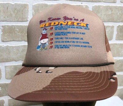 You Know You’re A Redneck If Foam Snapback Desert Camouflage Hat Cap ...