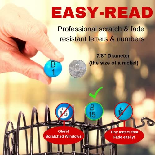 MR CHIPS 11" Tall Bingo Set with Steel Bingo Cage – Professional Bingo ...