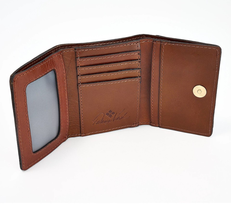 Patricia Nash 'Libby' Tri-fold Black Wallet Leather Unisex RFID NWT ...