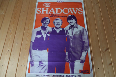 LES SHADOWS rare affiche musique concert vintage | eBay