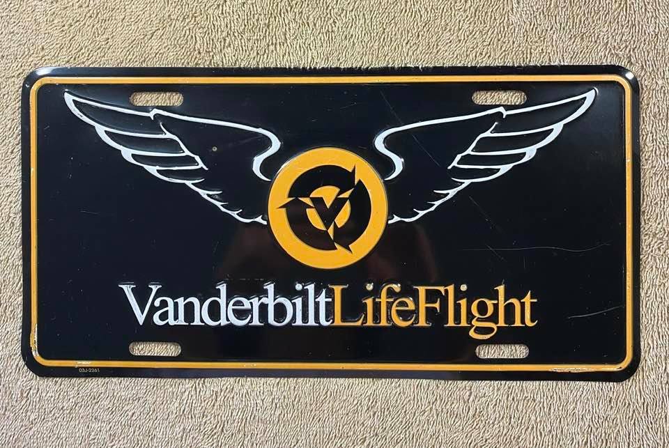 Vanderbilt Life Flight Vintage Booster License Plate Rescue EMS Pilot ...