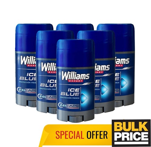 Williams Ice Blue Déodorant Stick Alu-Free 75ml 6-Pack 8711600945661 | eBay