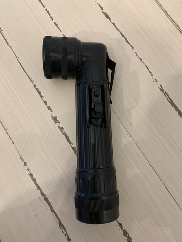 VINTAGE U.S. MILITARY NORDIC TL-122 Black FLASHLIGHT With Green Filter ...