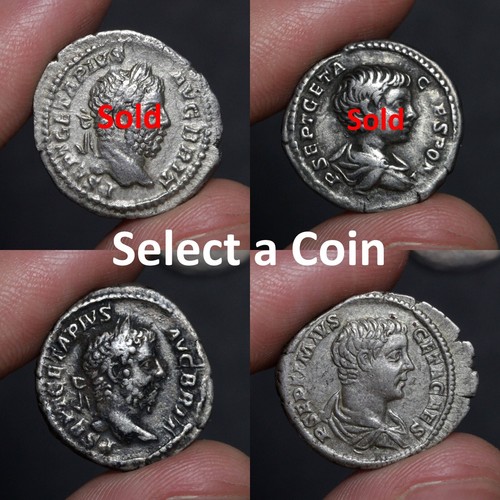 Emperor Geta Coin Ancient Roman Empire Silver Denarius Very Fine ...