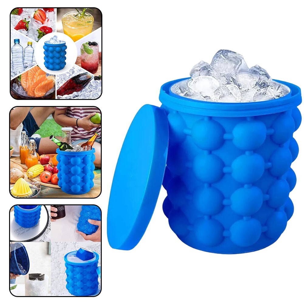 Silicone Ice Cube Maker for Cooling Beverages and Making Cocktails Easy ...