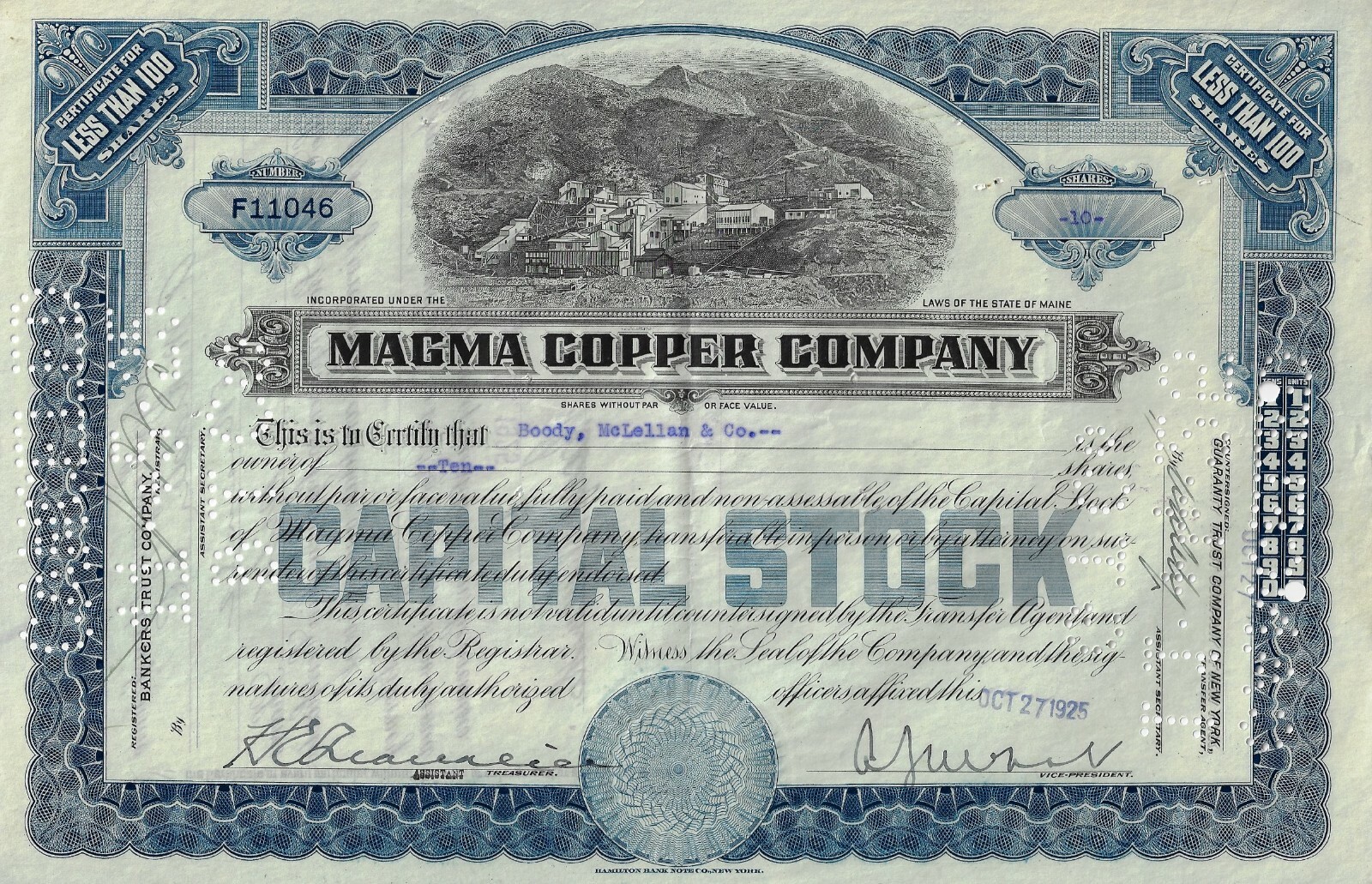 Magma Copper Company, Kupferminen, (Newmont Mining) | eBay