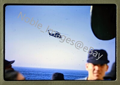 1966 US Navy Rescue Helicopter off USS Repose San Francisco Kodachrome ...